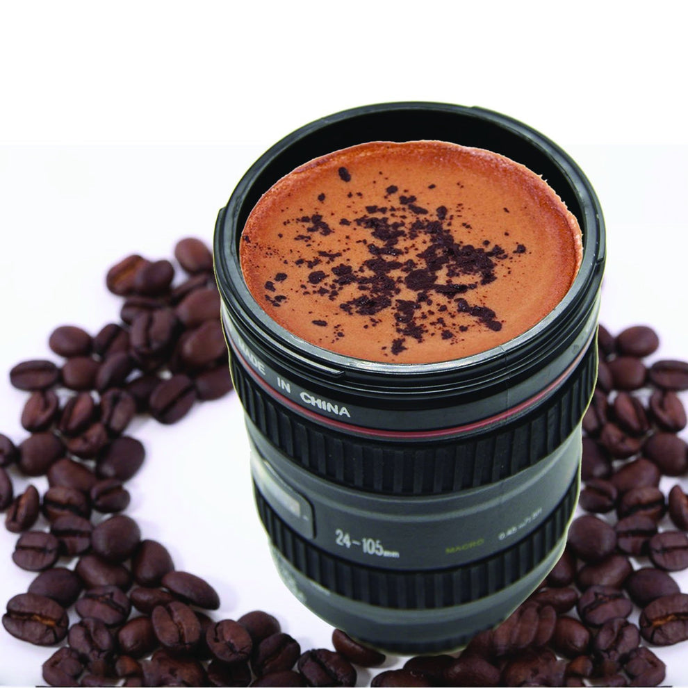 0720 Camera Lens Shaped Coffee Mug Flask With Lid – Online Buyer