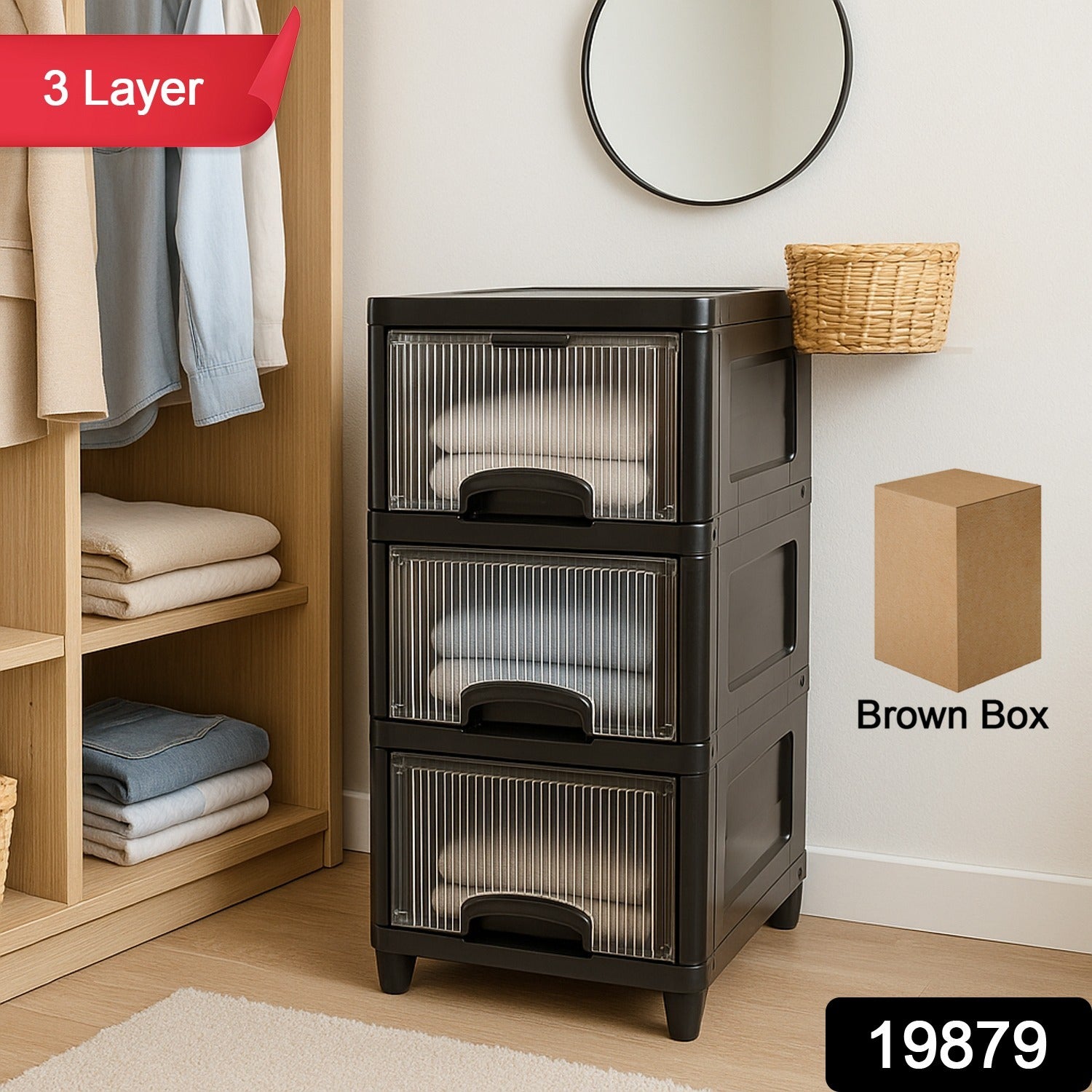 3-layer Plastic Storage Drawer Cabinet – Online Buyer