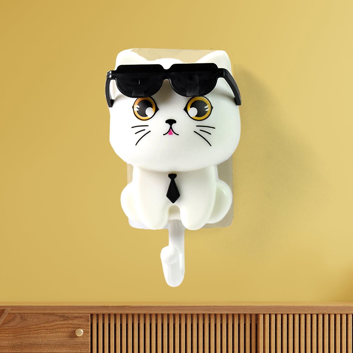 Cat Hook For Wall Cute Cat Key Hook With Sunglasses (1 Pc) – Online Buyer
